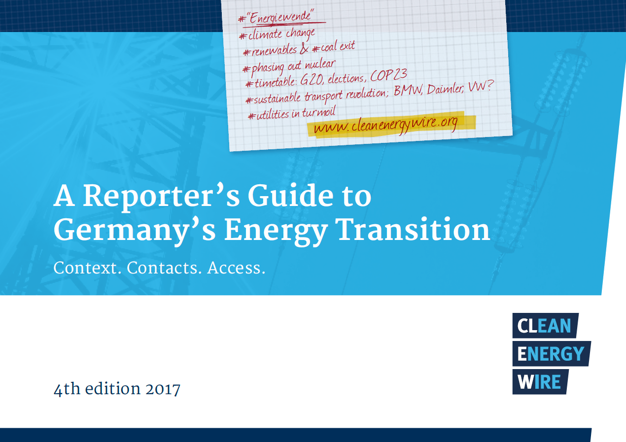 Reporter's Guide to Germany's Energy Transition - 2017 edition | Clean ...